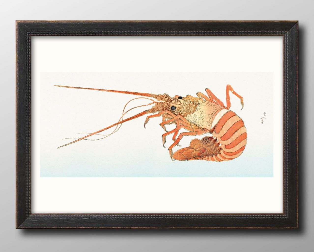 【楽天市場】伊勢海老 葛飾北斎 日本画 A3 サイズ ポスター アート おしゃれ 絵画 インテリア 北欧 イラスト マット紙 艶消し アート ...