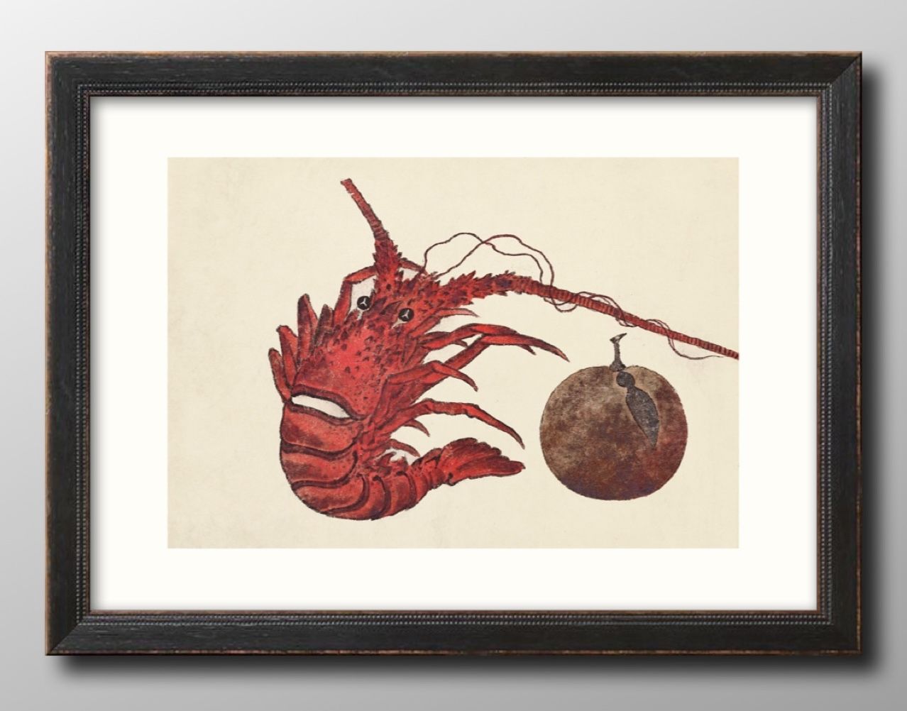 【楽天市場】伊勢海老 葛飾北斎 日本画 A3 サイズ ポスター アート おしゃれ 絵画 インテリア 北欧 イラスト マット紙 艶消し アート ...