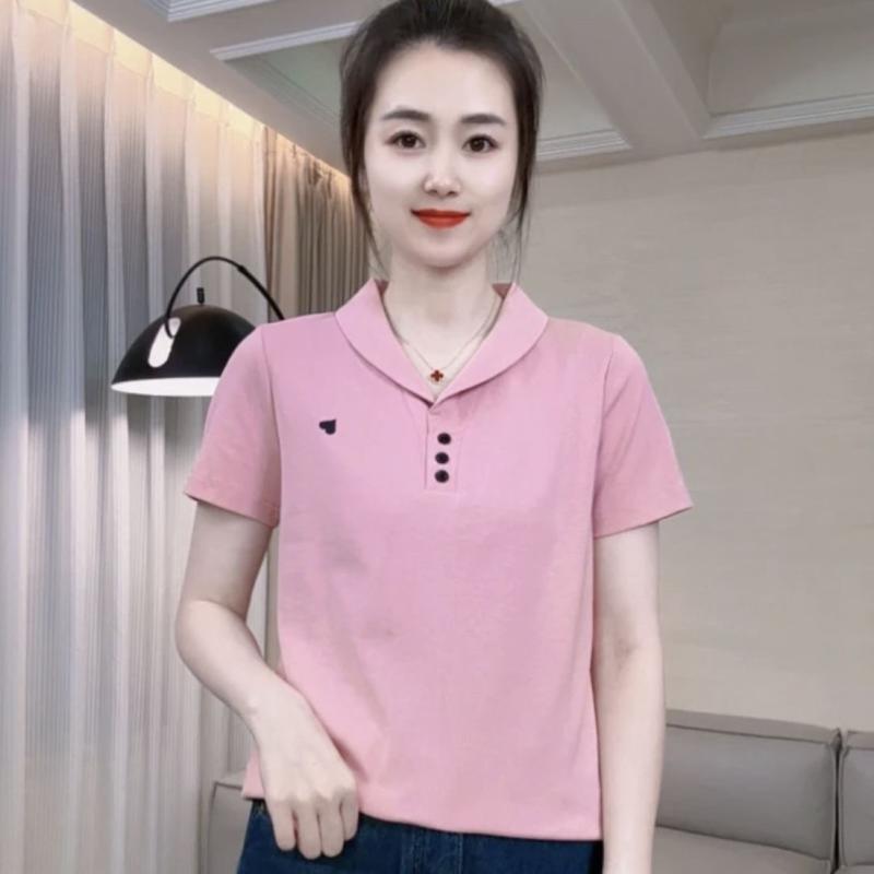 【楽天市場】大きいサイズ Tシャツ レディース 夏 青果襟 無地 シンプル カジュアル おしゃれ 着痩せ トップス：おうち健康生活