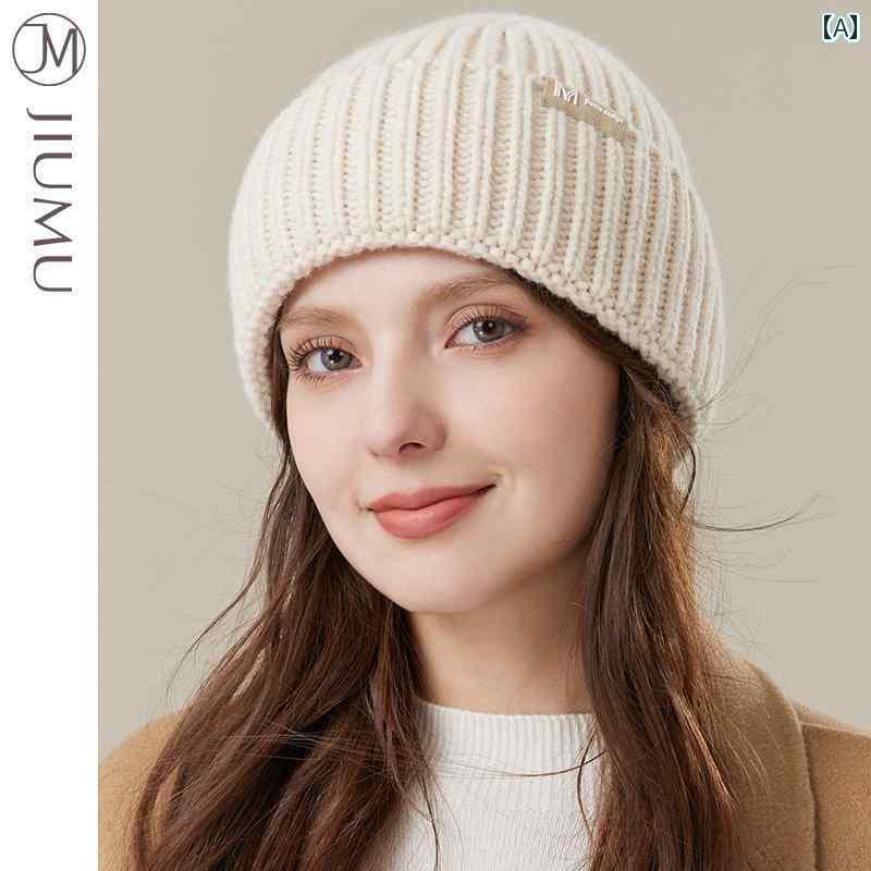 【楽天市場】ニット帽 レディース 冬 ビーニー 帽子 厚手 ウール 暖かい 防寒 防風 ストレッチ性 リブ編み 柔らかい 小顔効果 耳保護 ...