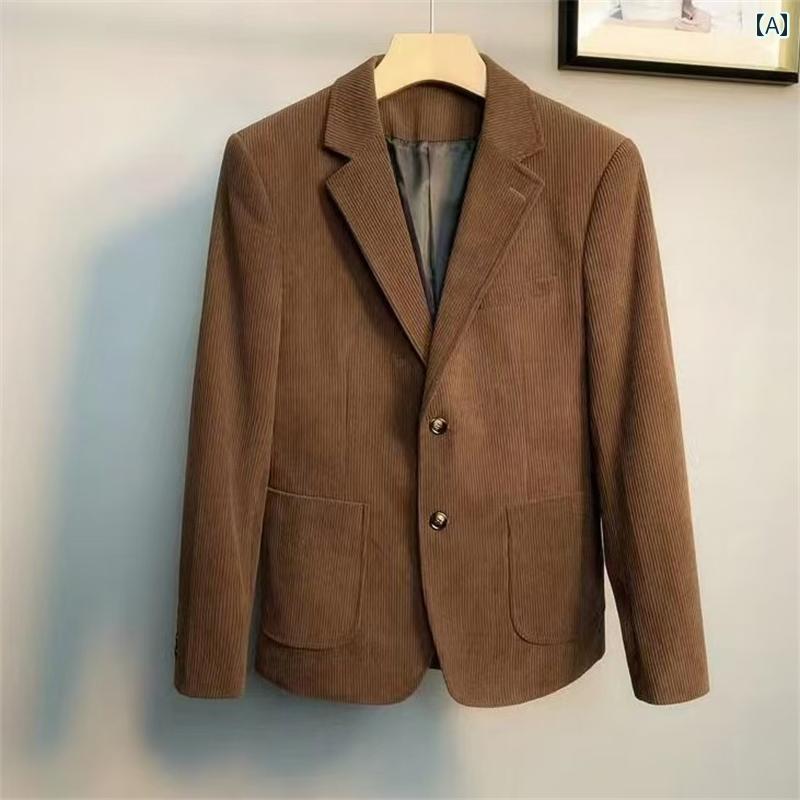 【楽天市場】アウター メンズ おしゃれ ダンディ 秋冬 厚手 暖かい コーデュロイ トレンディ 軽量 涼しい 涼しい ソリッドカラー レトロ ...