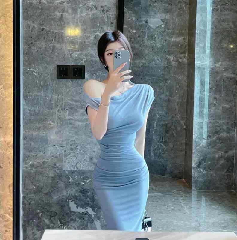 【楽天市場】ワンピース レディース 純欲 セクシー ギャル風 ギャザー オフショルダー 半袖 タイト スリムフィット 体型カバー 着痩せ 美 ...