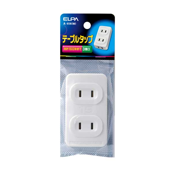 【楽天市場】【ELPA】テーブルタップ 3P A-41H(W)：おうちまわり 楽天市場店