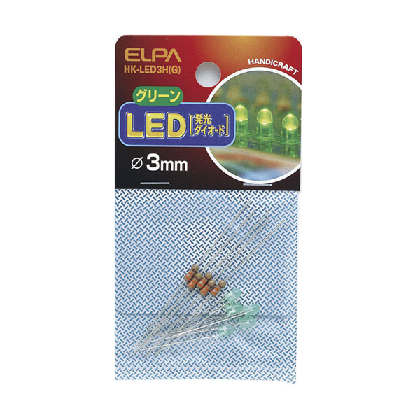【楽天市場】【ELPA】LED 3MM 緑 HK-LED3H(G)：おうちまわり 楽天市場店