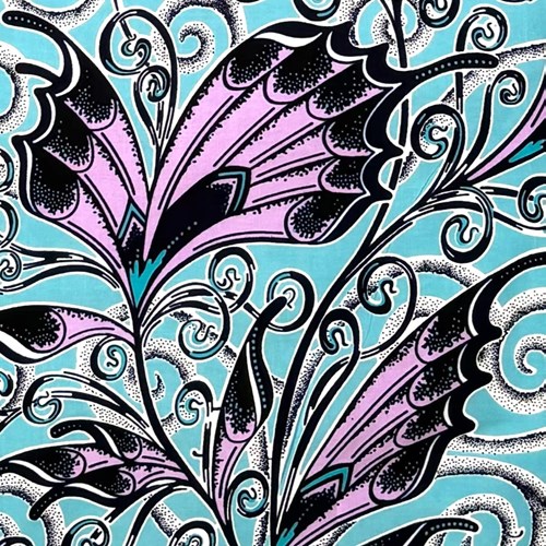 【楽天市場】アフリカンプリント 布 生地 50cm単位 AP-13334 蝶の羽根花 スカイブルー地 アフリカ 布 ブロード カットクロス ...