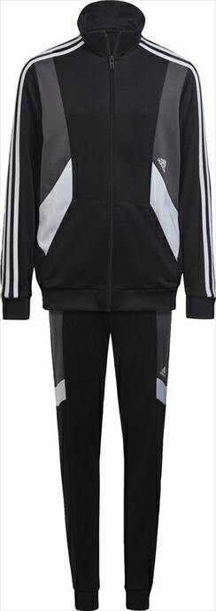 【楽天市場】アディダス カラーブロック 3ストライプス トラックスーツ BLK ENN27 スポーツ 試合 練習 adidas トレーニング ...