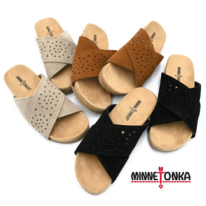 【楽天市場】MINNETONKA ミネトンカ サンダル MILEY 5692001 5692211 5692261 ミレイ サンダル フラット ...