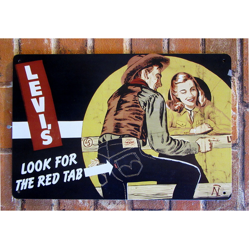 【楽天市場】【 リーバイス 】 Levi’s Sign Plate ティン ブリキ：OutSide Box Furniture
