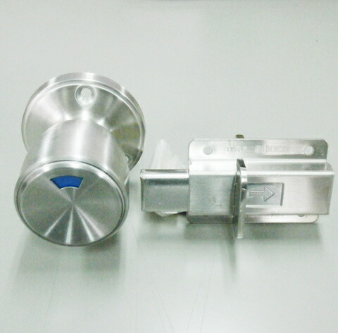 【楽天市場】激安 ドアノブ SKT-11-K ドア取手 WC トイレ用 ラバトリーロック ドア取手 表示ノブ付 スライドボルト 握り玉 WC トイレ用 ラバトリーロック 木製ドア用 木製扉用 ...