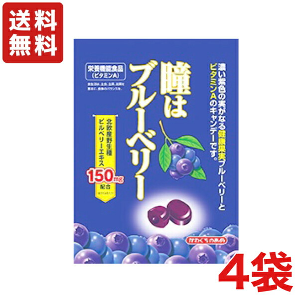 【楽天市場】送料無料 川口製菓 瞳はブルーベリー 83g×4袋 メール便：おやつくん お菓子の専門店