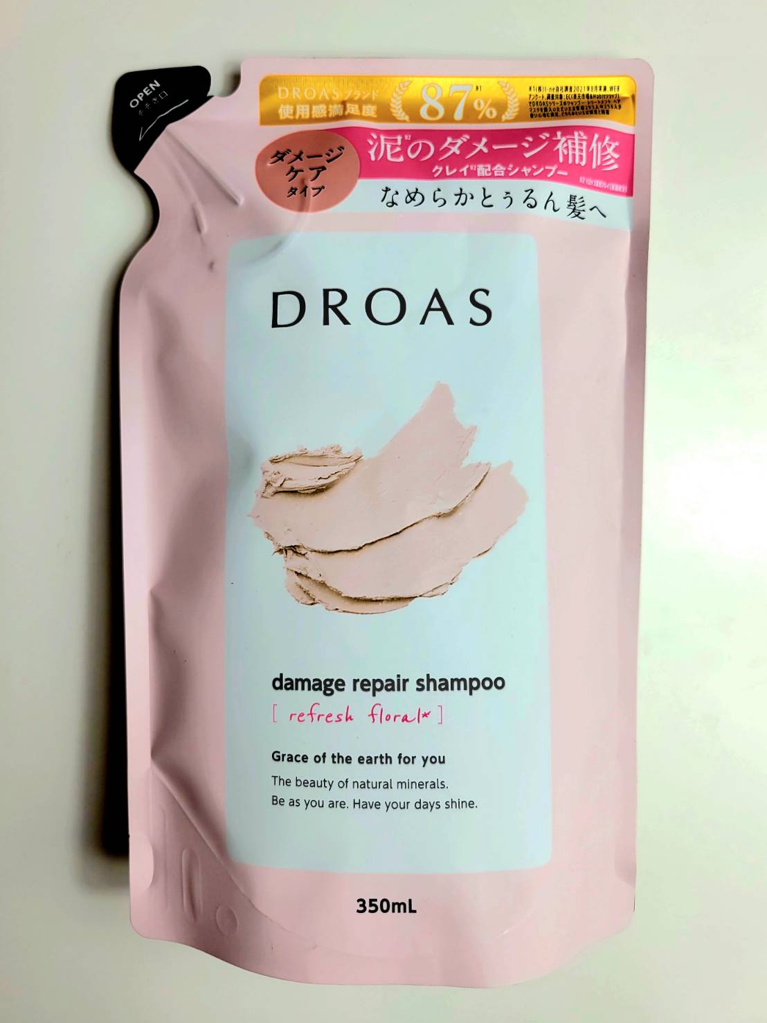 【楽天市場】DROAS ドロアス ダメージリペアシャンプー 【詰め替えパウチ】350ml リフレッシュフローラルの香り：P-G-shop