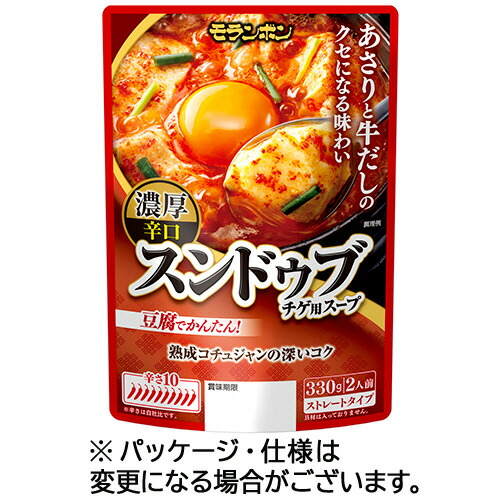 【楽天市場】モランボン スンドゥブチゲ用スープ 濃厚辛口 330g（2人前） 1パック：ぱーそなるたのめーる