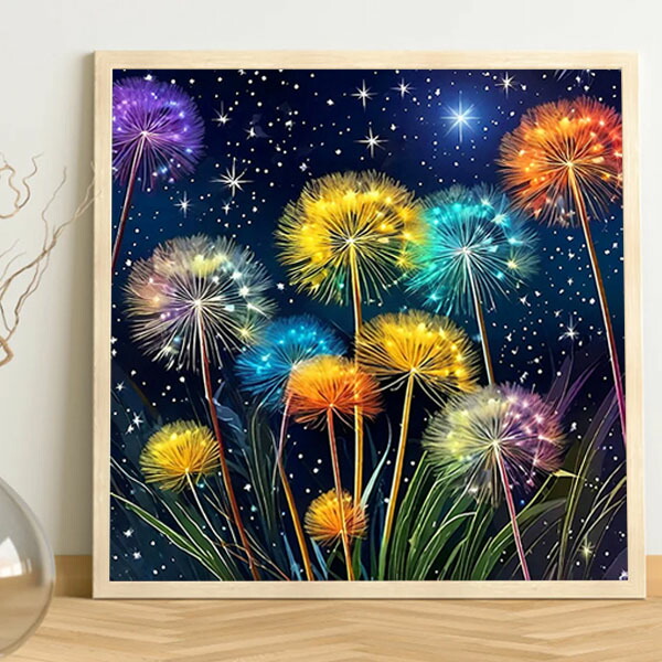 【楽天市場】初級 フル ダイヤモンドアート キット ビーズ刺繍 タンポポ 蒲公英 カラフル モザイクアート リハビリ 趣味 絵画 カラービーズ ハンドメイド：PeachyShop楽天市場店