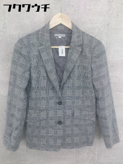 【楽天市場】 NATURAL BEAUTY BASIC 2B シングル チェック 長袖 テーラード ジャケット サイズ38 ブラック系 ...