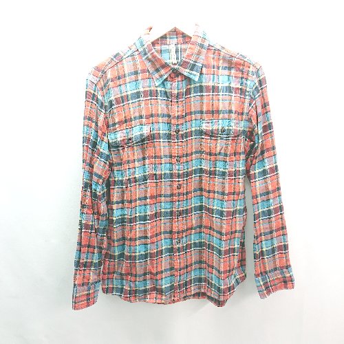 【楽天市場】 KATO'BASIC TOOL PROJECT?BY?KATO? フロントボタン チェック柄 長袖 シャツ サイズM レッド ブルー メンズ E 【中古】：フクワウチ