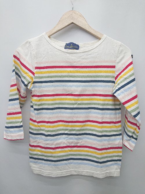 【楽天市場】 LEMMOR ボーダー フランス製 七分袖 Tシャツ カットソー ホワイト レッド イエロー マルチ レディース P 【中古 ...