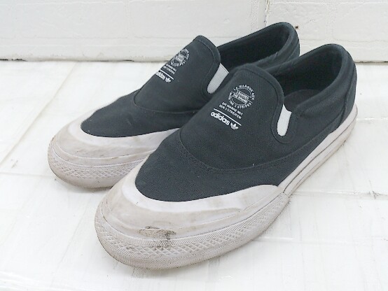 【楽天市場】 adidas アディダス NIZZA RF SLIP S23722 スリッポン シューズ サイズ26.5 ブラック ホワイト ...