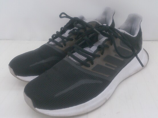 【楽天市場】 adidas アディダス FALCONRUN FW5056 スニーカー シューズ サイズ25.5cm ブラック グレー系 メンズ ...