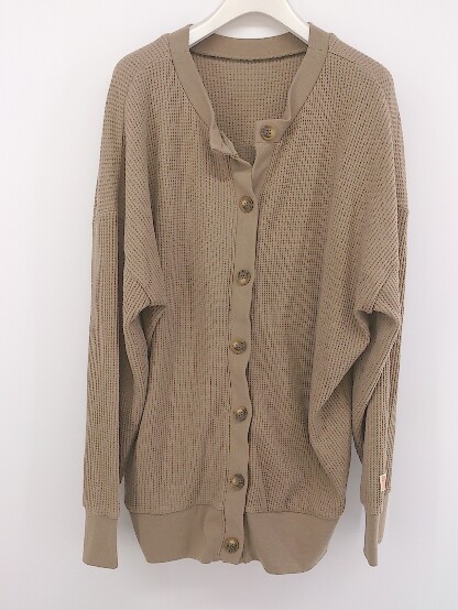 【楽天市場】 JaVa ジャバ× classicalelf コラボ 前後2WAY ワッフル 長袖 カーディガン サイズM ライトブラウン レディース P 【中古】：フクワウチ