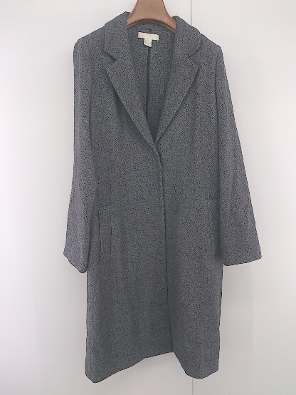 【楽天市場】 H&M エイチアンドエム シンプル 薄手 長袖 チェスターコート サイズEUR38 US6 CA6 グレー マルチ レディース E 【中古】：フクワウチ