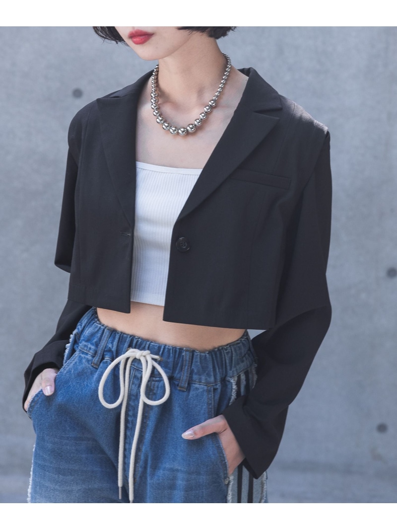 【楽天市場】【SALE／57%OFF】2WAYショートジャケット PAGEBOY ページボーイ ジャケット・アウター テーラードジャケット・ブレザー グレー ブラック【RBA_E】【送料無料 ...