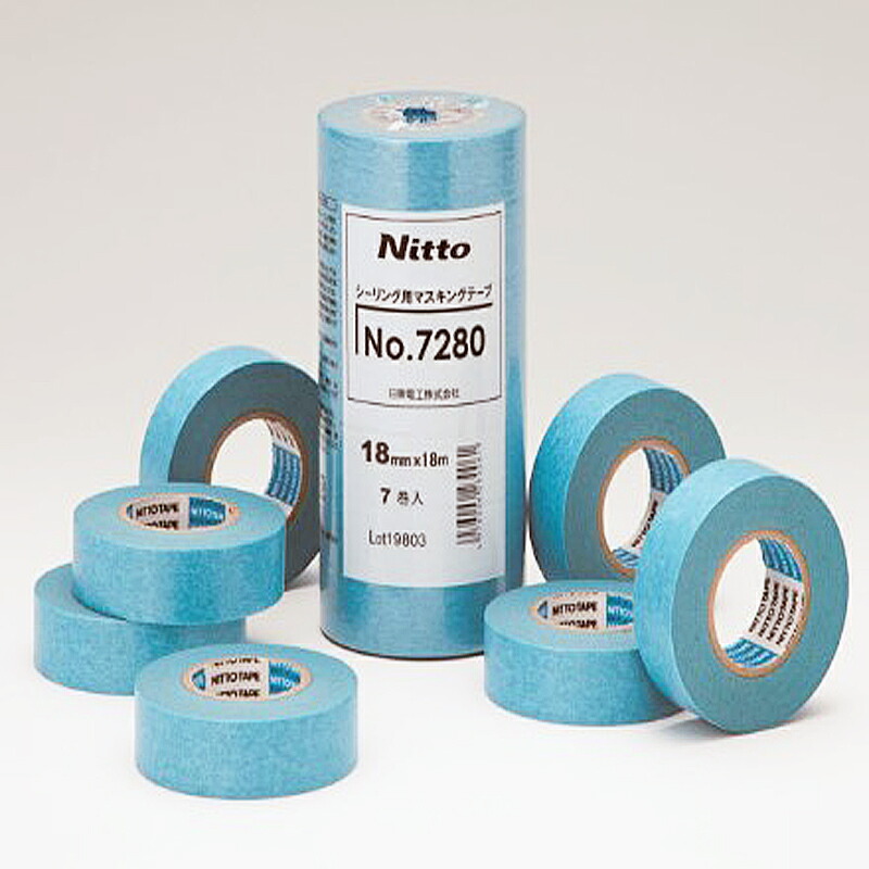 【楽天市場】日東電工（Nitto）No.7280 シーリング用マスキングテープ18mmX18M（7巻入）（養生 テープ 建築塗装）：ペイントガレージ