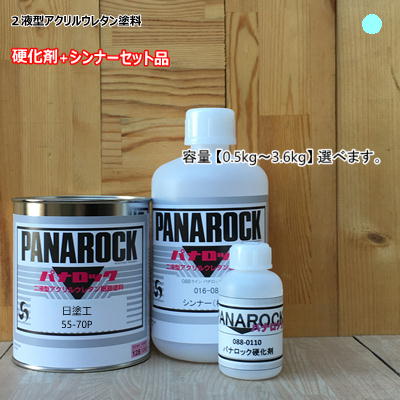 【楽天市場】日塗工 【55-70P】 マンセル 5BG7/8 【主剤+硬化剤+シンナー】 パナロック 2液型ウレタン塗料 自動車 ロックペイント：ペイントBOOK