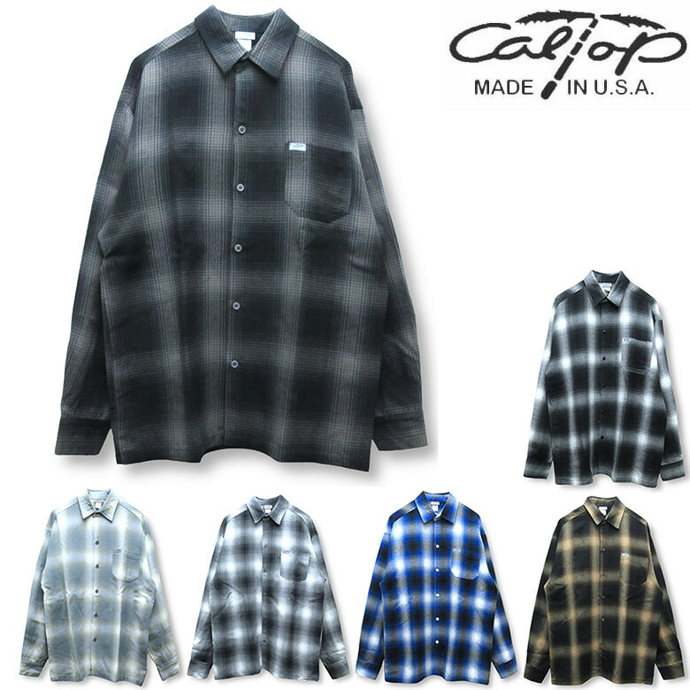 【楽天市場】キャルトップ チェックシャツ CALTOP L/S PLAID SHIRT シャツ カルトップ 長袖シャツ ネルシャツ オンブレ ...
