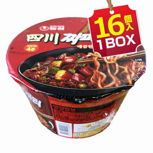 【楽天市場】【まとめ買いお得】農心 四川チャパゲティ カップ麺 1BOX=115g×16個 NONG SHIM ジャジャン麺カップラーメン韓国ラーメン インスタントラーメン 韓国食品：八道韓国食品