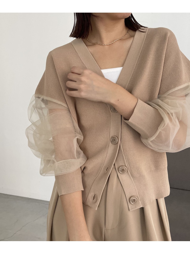 【楽天市場】【SALE／69%OFF】【CAPRICIEUX LE'MAGE】袖シアーカーディガン PAL GROUP OUTLET パル ...