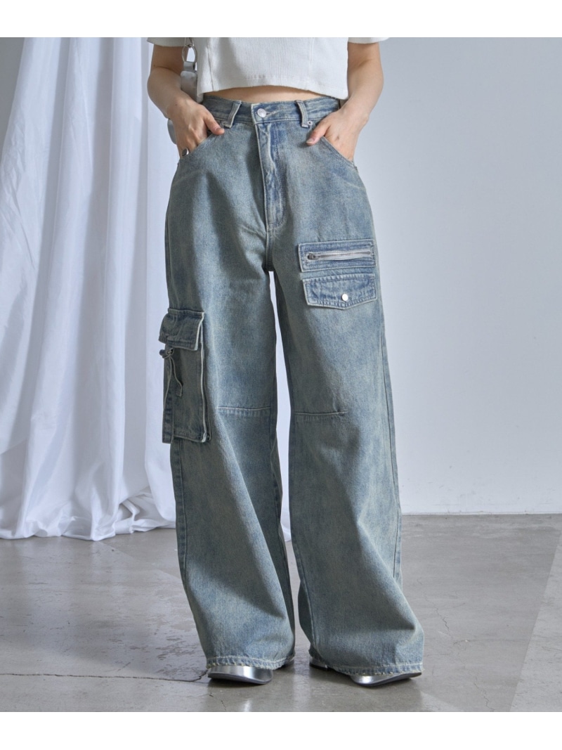 【楽天市場】【SALE／60%OFF】【RAY CASSIN】オーバーダイカーゴデニム PAL GROUP OUTLET パル グループ アウトレット パンツ ジーンズ・デニムパンツ ブルー ...