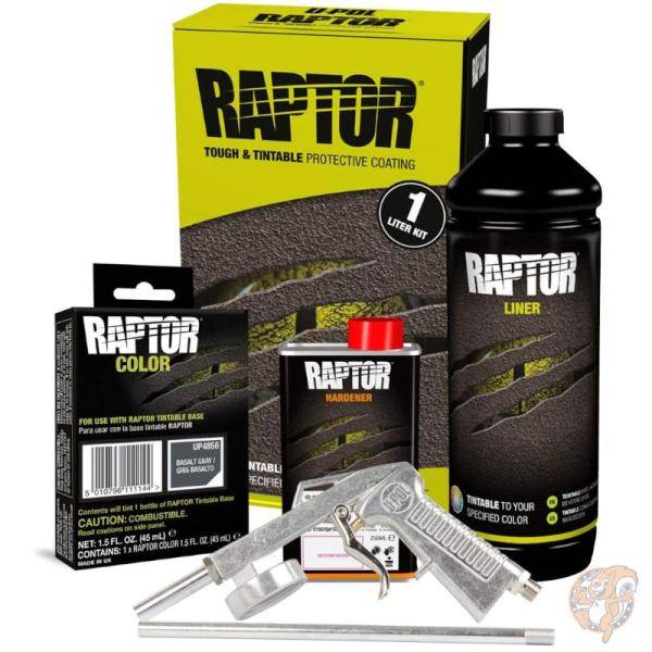 【楽天市場】U-POL Basalt Gray Raptor バサルトグレー トラックベッドライナー キット 1L ガン付き 送料無料：パーム ...