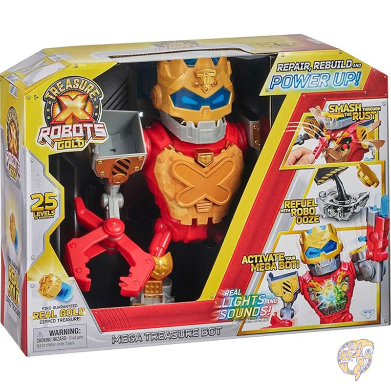 【楽天市場】Treasure X トレジャーX Robots Gold 本物の光と音を備えた巨大な宝物ロボット 修理 再構築 パワーアップ ...