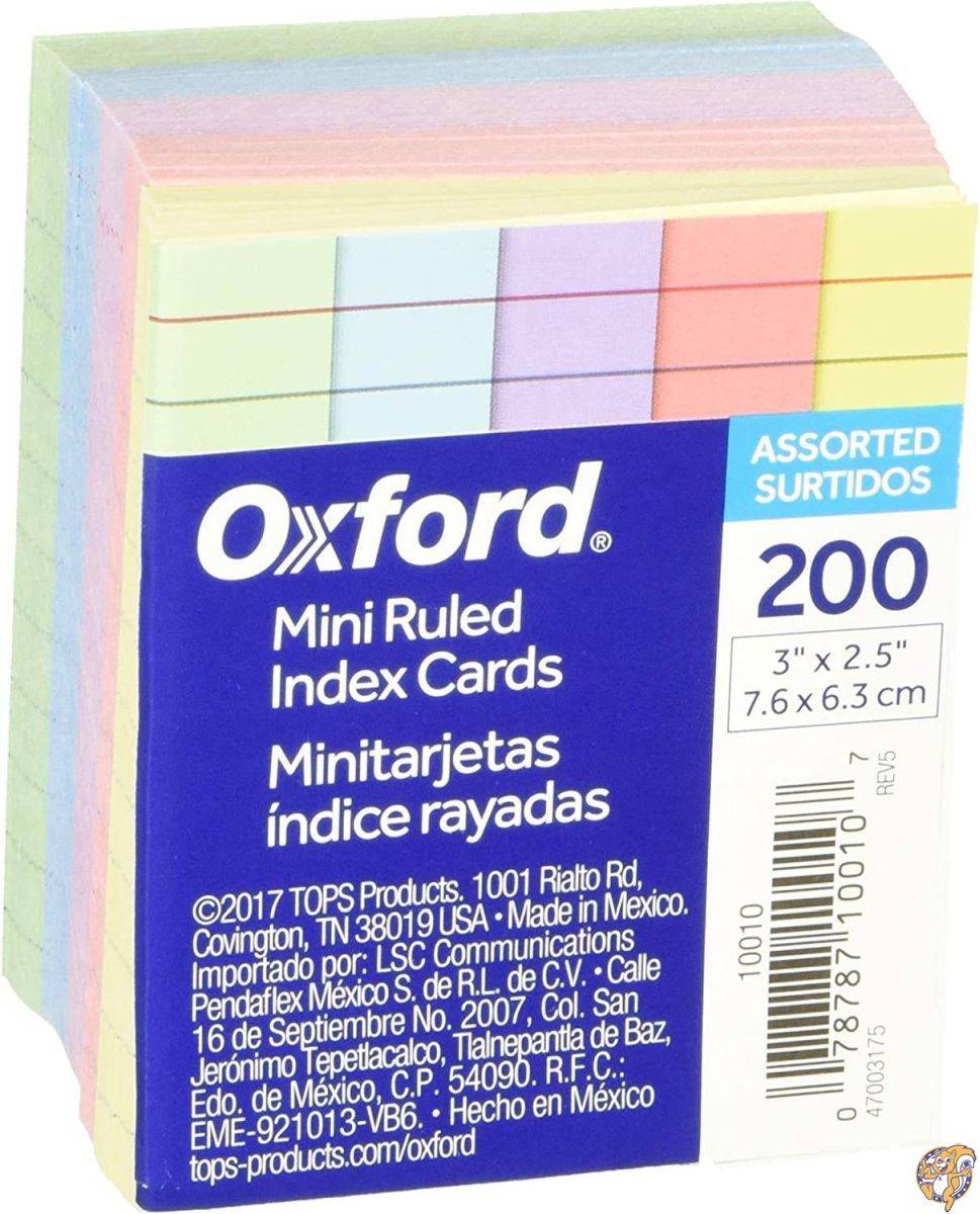 【楽天市場】【ポイント3倍!3日20時～5日】Ruled Mini Index Cards, 3 x 2 1/2, Assorted, 200 ...