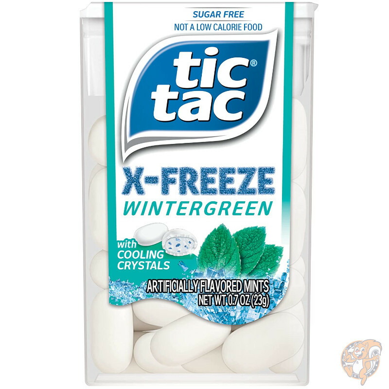 【楽天市場】ティックタック Tic Tac X-FREEZE シュガーフリー ウィンターグリーン 30粒（23g）×12個入り 送料無料 ...
