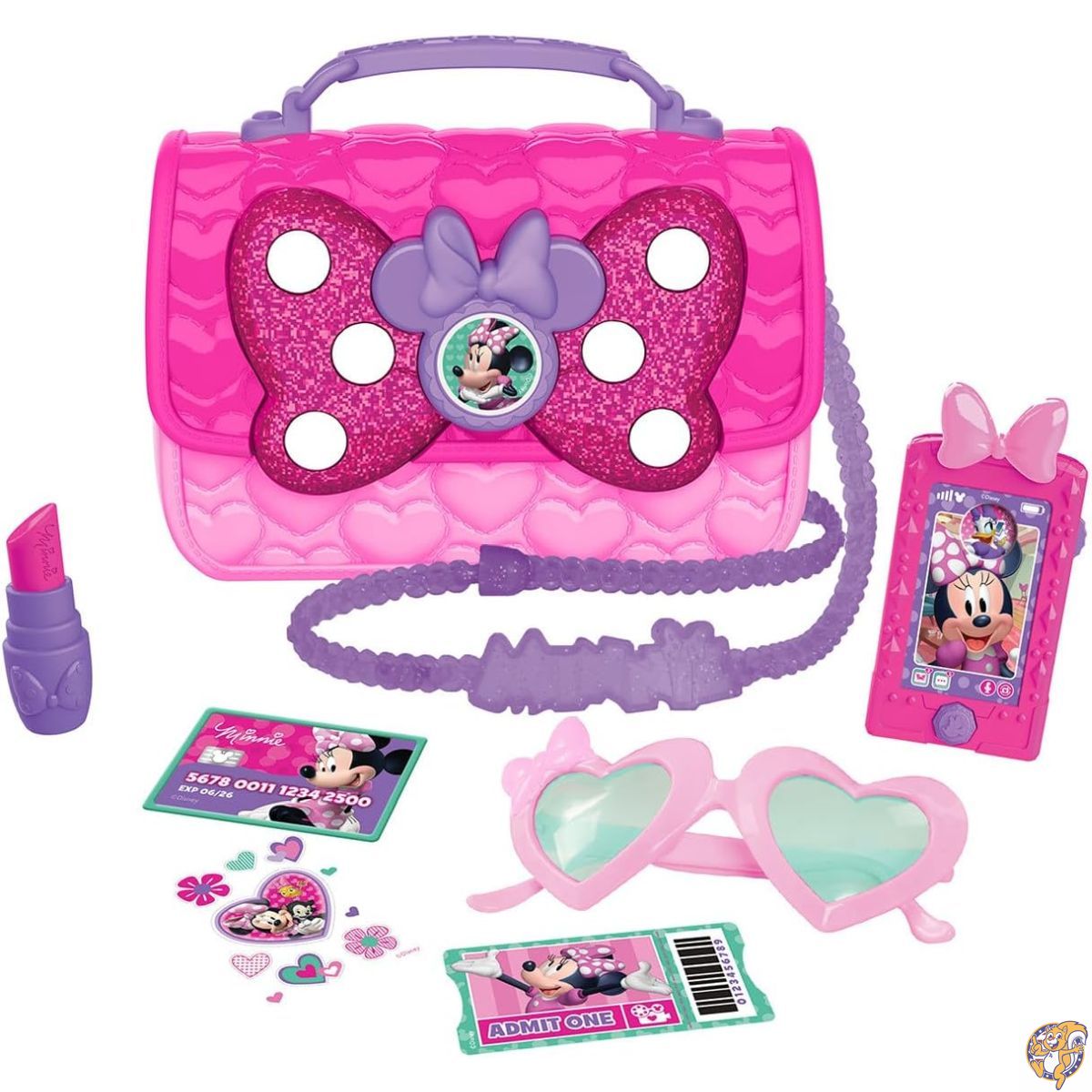 【楽天市場】Disney Junior Minnie Mouse Bowfabulous Bag Set, 9 Piece Pretend ...