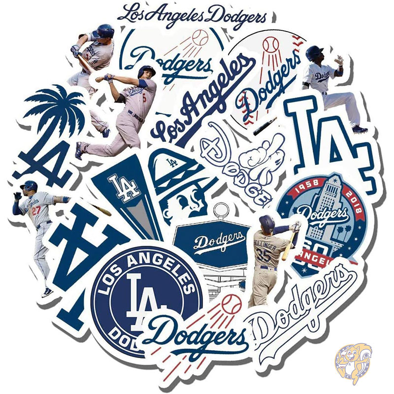 【楽天市場】ロサンゼルス ドジャース Los Angeles Dodgers MLB ビニール 防水ステッカー パック 水筒 ノートパソコン ...