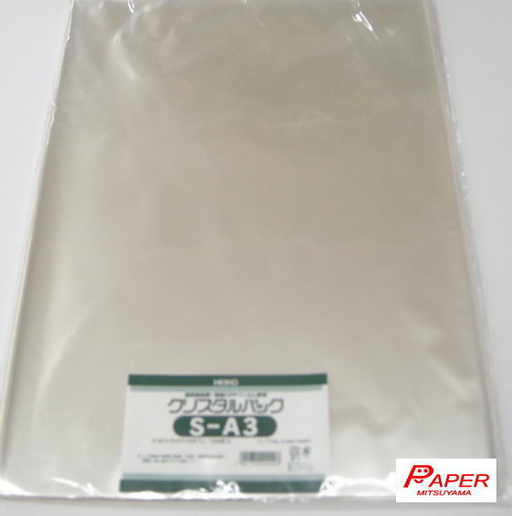 【楽天市場】SA3 HEIKO クリスタルパックS テープなし (A3用) 巾310mm *高さ435mm 厚0.03mm 100枚入【PPI ...
