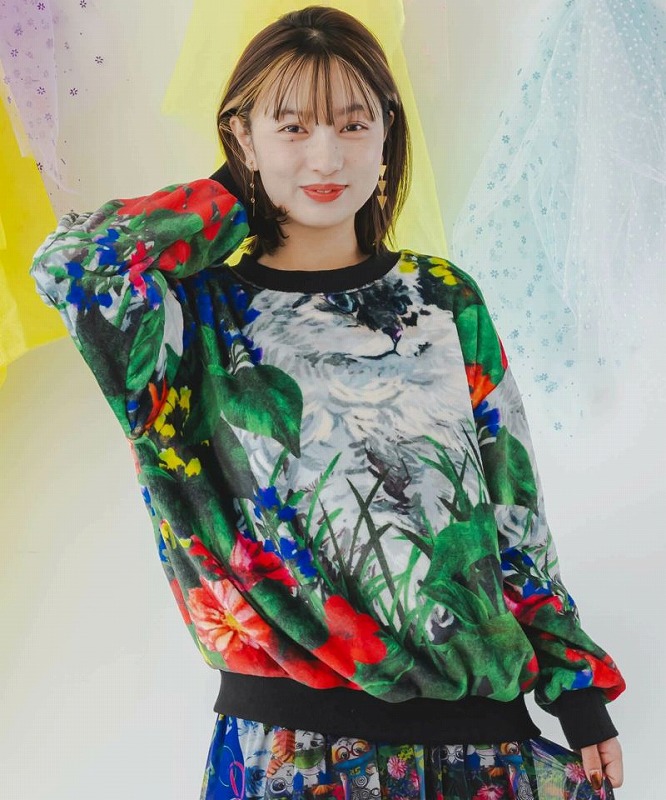 【楽天市場】★SALE★【ScoLar スカラー】143748 スカラーわんこ・ネコ花柄 2柄展開フランネルプルオーバー カジュアル メルヘン ...