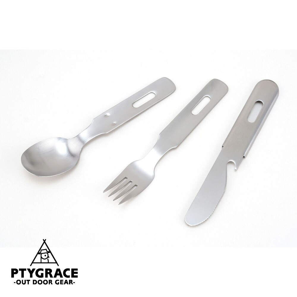 【楽天市場】PTYGRACE キャンプ用カトラリー 3pcs PY-SIE025 キャンプ アウトドア レジャー コンパクト 日本製 プリグレース：パピルスマート楽天市場店