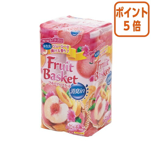 【楽天市場】★1月29日17時注文分よりポイント5倍★ 丸富製紙 フルーツバスケット ピーチ 114mm×27．5m ダブル 12R 2558 ...