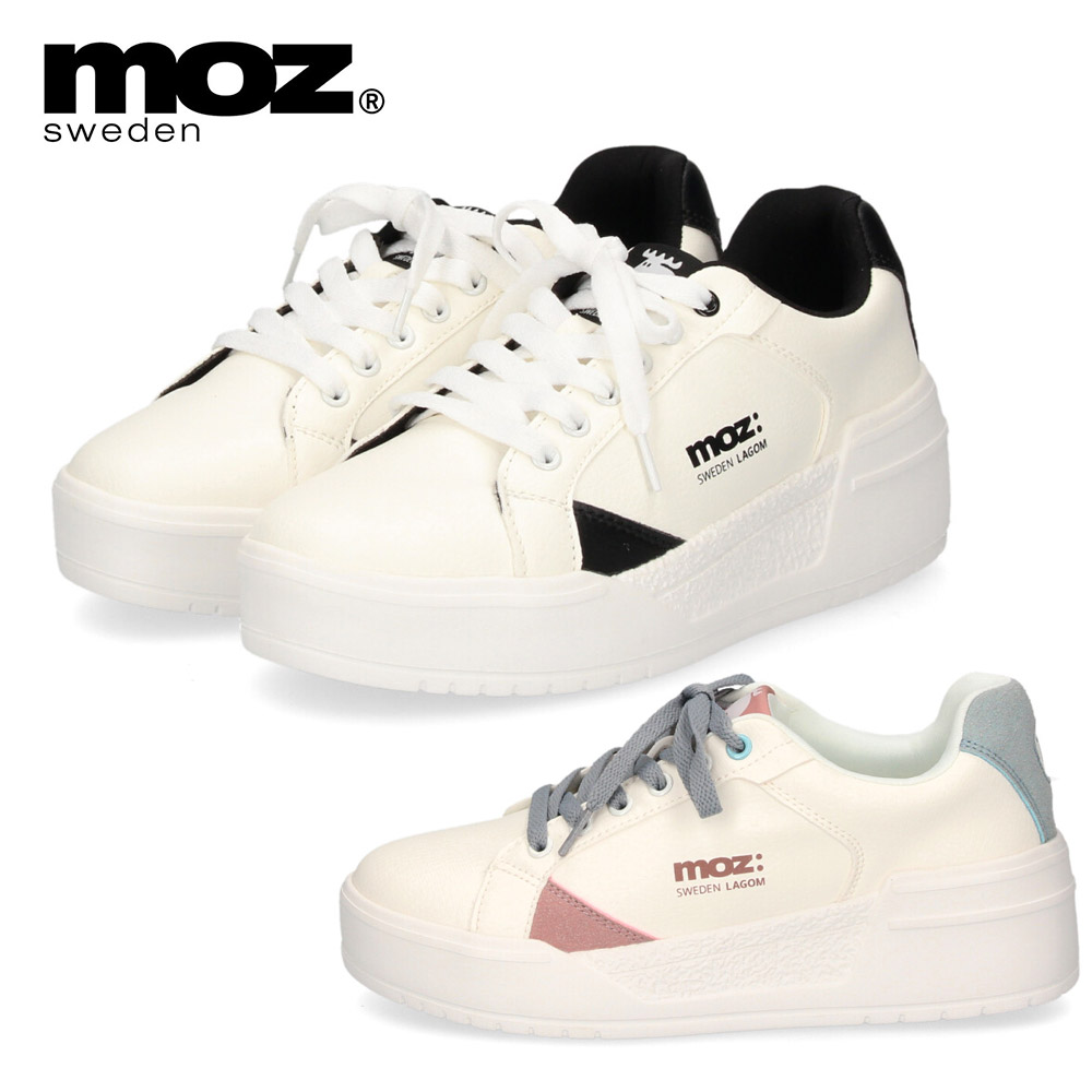 【楽天市場】モズ レディース スニーカー 靴 厚底 軽量 歩きやすい レースアップ ローカット カジュアルシューズ コートタイプ 25151 moz 靴 おしゃれ：靴のParade -パレード-