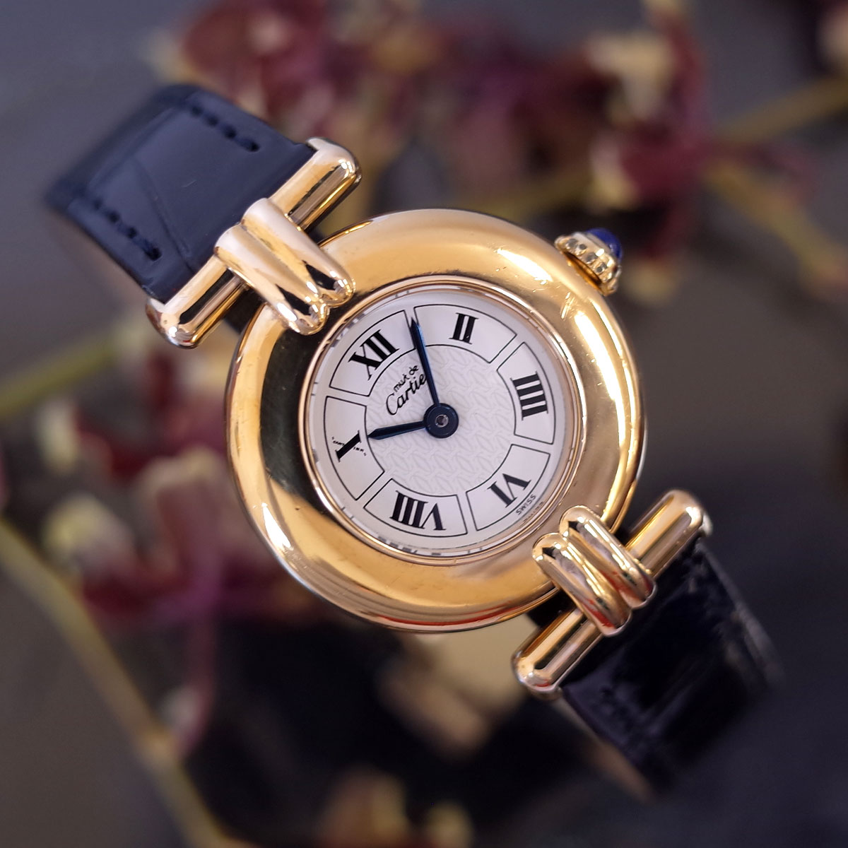 【楽天市場】カルティエ マストコリゼ 箱 保証書 W590002 ヴェルメイユ アイボリーローマン 純正革＆バックル レディース QZ 腕時計 CARTIER OH済1年保証：ブランドショップパリノ