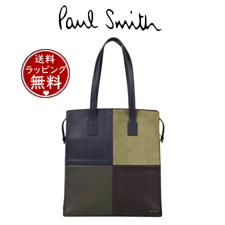 【楽天市場】【送料無料】【ラッピング無料】ポールスミス Paul Smith トートバッグ オフセットチェック ユニセックス ネイビー ...