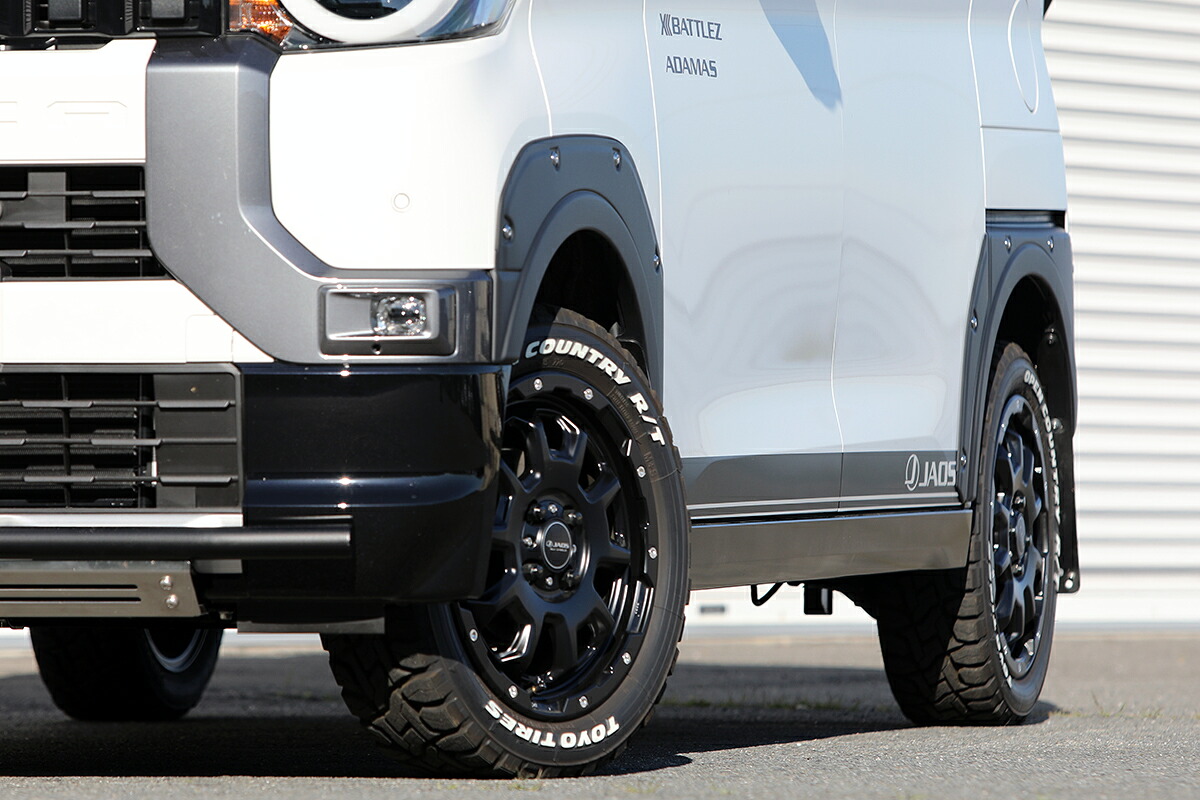 【楽天市場】JAOS フェンダーガーニッシュ type-X 塗装品 マットブラック デリカミニFENDER GARNISH TYPE-X ...