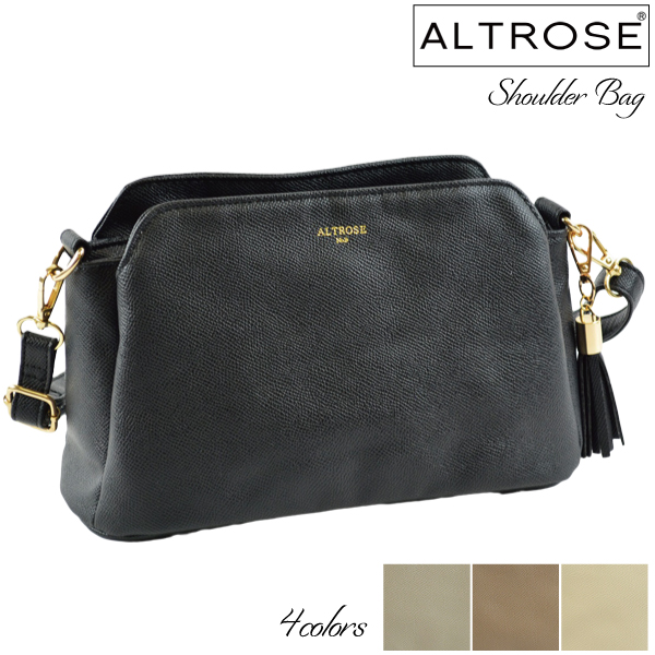 【楽天市場】ALTROSE ショルダー タバサ レディース 婦人 ショルダーバッグ バッグ 合成皮革 合皮 レザー風 きれいめ カジュアル タッセル チャーム お出かけ アルトローズ ...