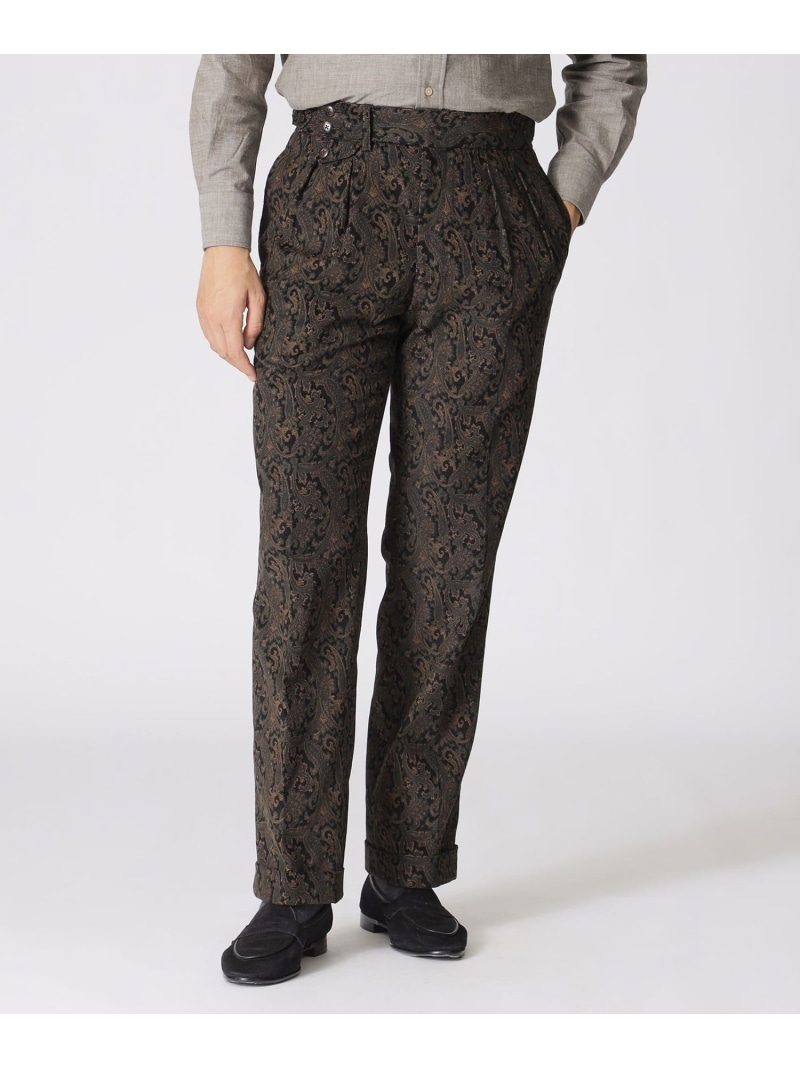 【楽天市場】【数量限定】「COLLECTION LINE」ペイズリープリントコーデュロイ 2インプリーツワイドストレートトラウザーズ Paul Stuart ポール・スチュアート パンツ ...