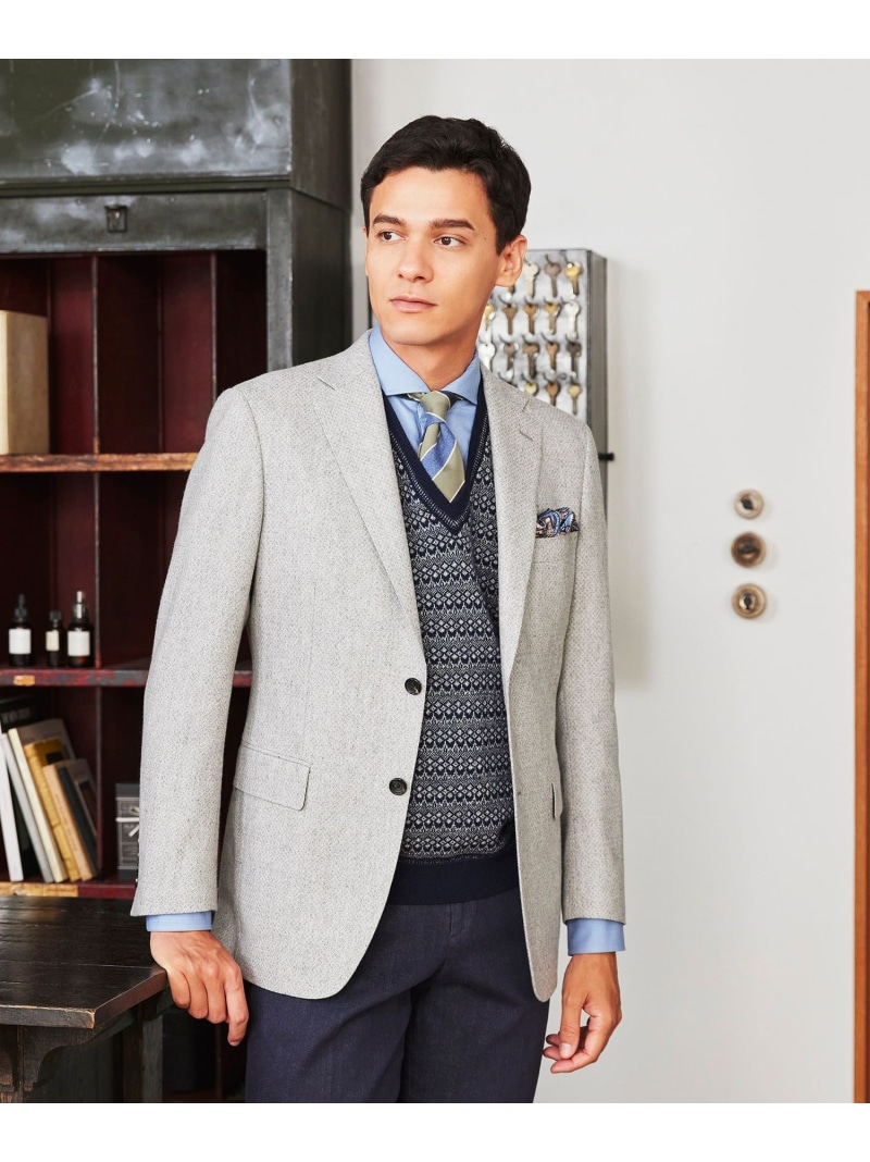 【楽天市場】【SALE／48%OFF】【80周年記念アイテム】シルクカシミヤブレンドパケ柄カラージャケット Paul Stuart ポール ...