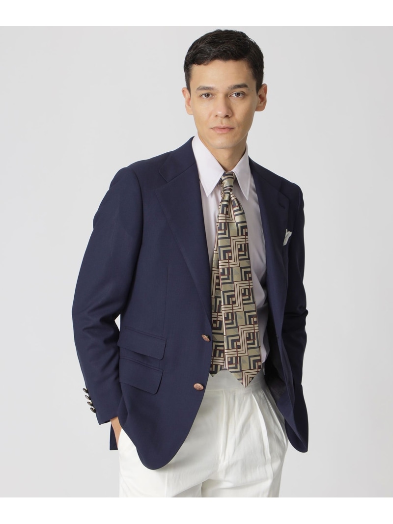 【楽天市場】【数量限定】【COLLECTION LINE】ネイビーハイツイストウールMOFコッパーメタルボタンサマーブレザー/ジャケット Paul Stuart ポール・スチュアート ...