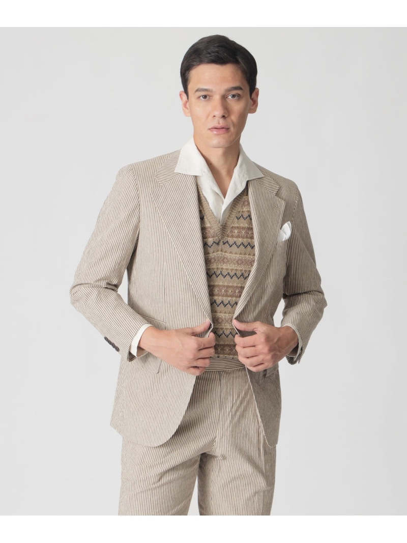 【楽天市場】【数量限定】「COLLECTION LINE」シアサッカーノッチドワイドラペルジャケット Paul Stuart ポール・スチュアート ジャケット・アウター テーラードジャケット ...